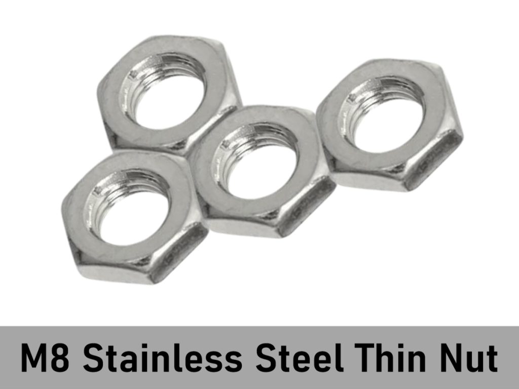 M8 Low Profile Stainless Steel Hex Nut Plain – 4 Pack - Seed Stacks